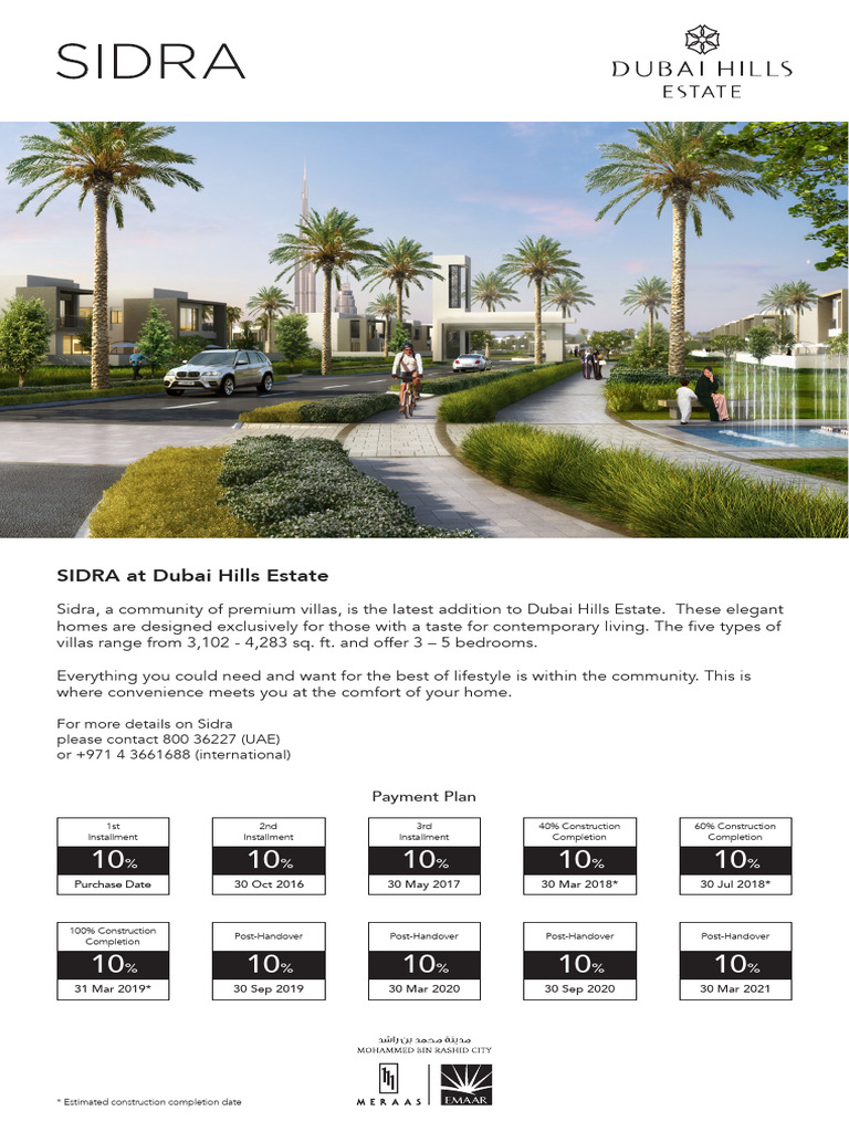Dubai Hills_Sidra 8 | PDF