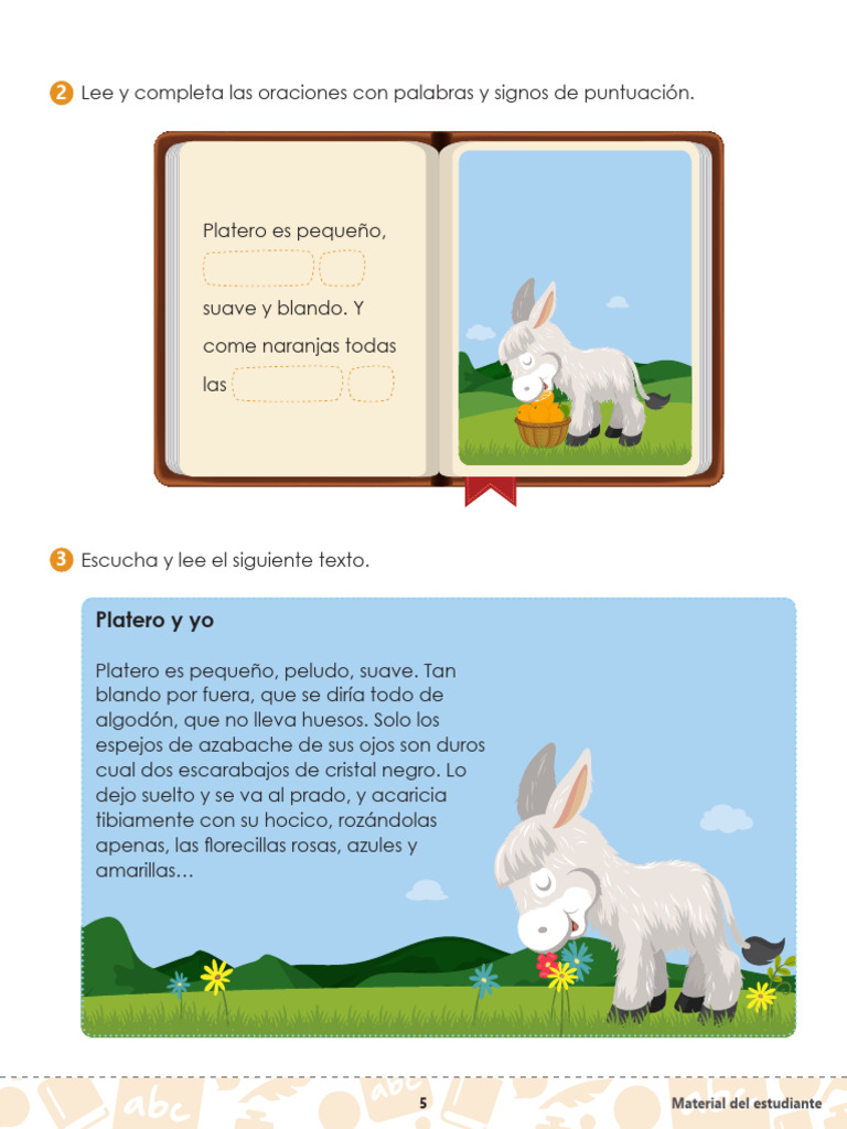 Descripción de Platero y sus Gustos | PDF