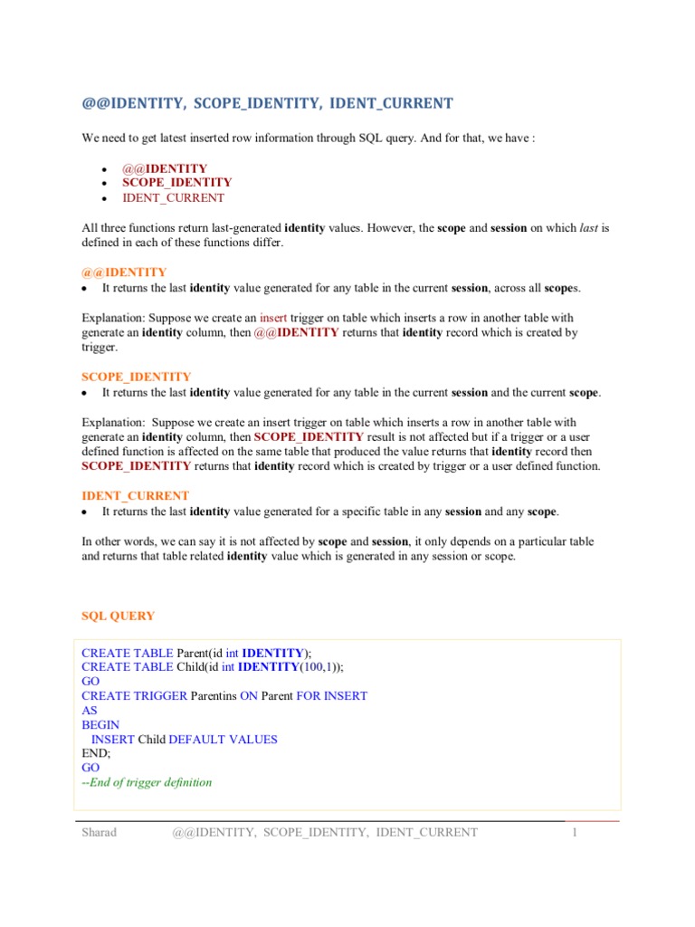 Identity, Identity, Ident - Current | PDF