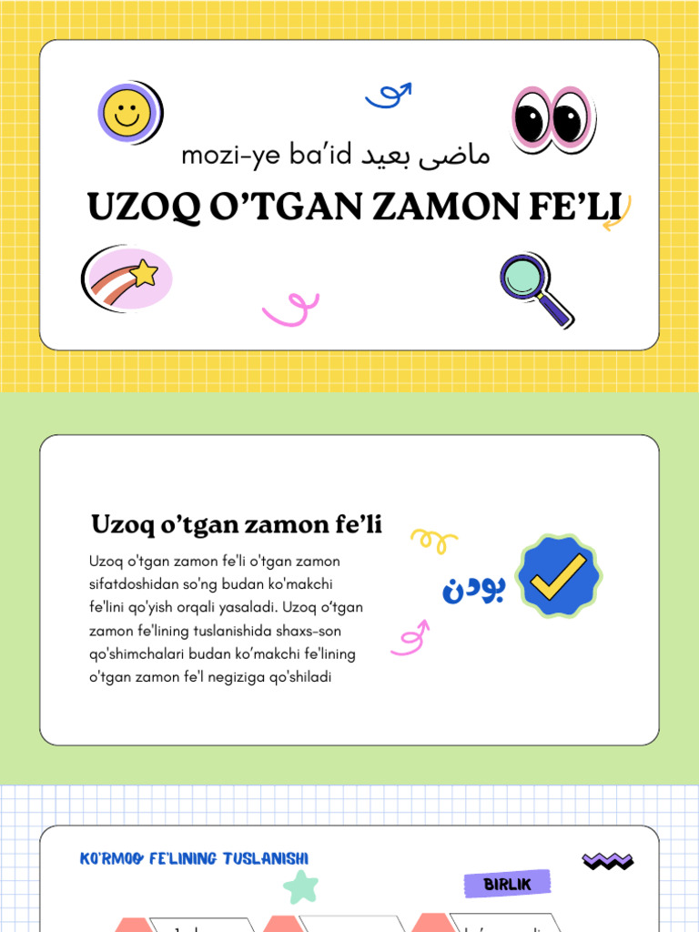 Fors Tilida Uzoq O'tgan Zamon Fe'li | PDF