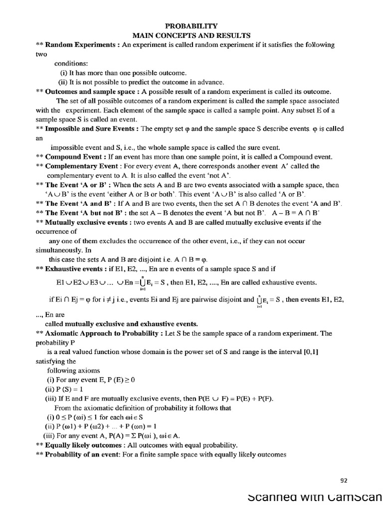 Study Material Class 11TH, Maths 2023-24 | PDF
