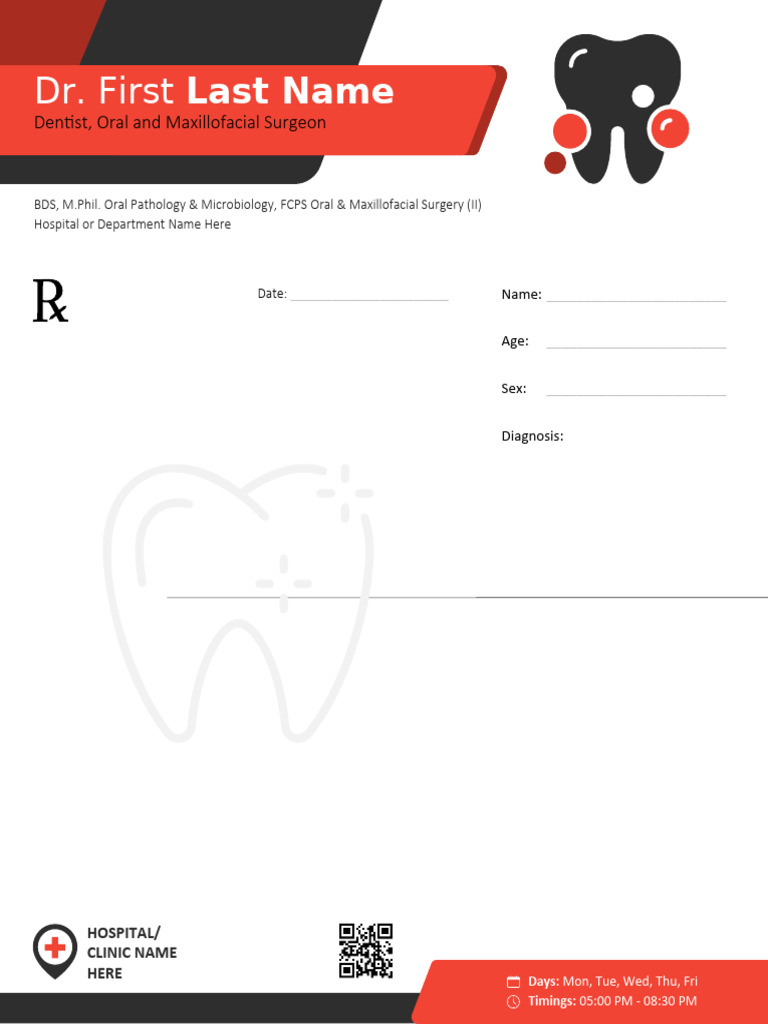 Oral Surgery Appointment Details | PDF