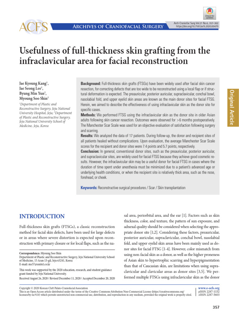 FTSG From Infraclavicular | PDF | Plastic Surgery | Skin Cancer