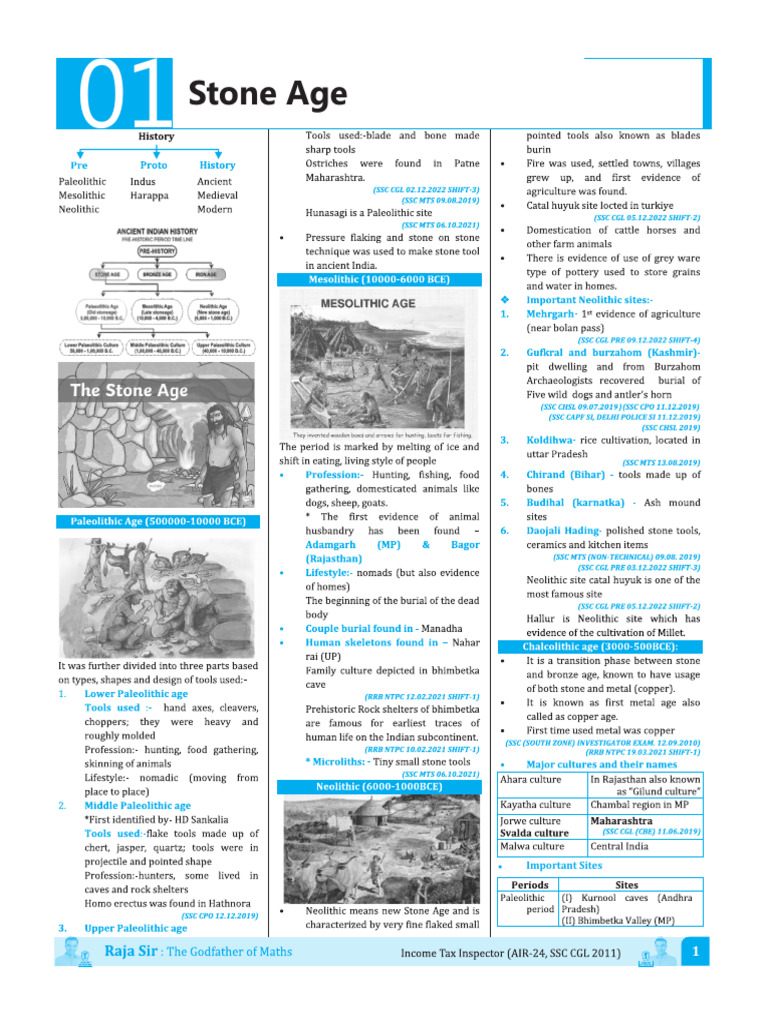 Stone Age: Important Sites | PDF