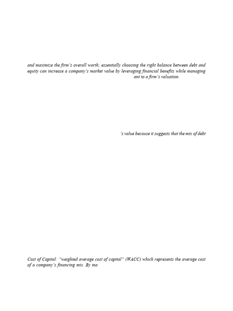 Capital Structure Theory | PDF | Capital Structure | Cost Of Capital Capital Structure Theory | PDF | Capital Structure | Cost Of Capital