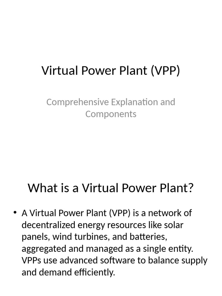 Understanding Virtual Power Plants (VPPs) | PDF