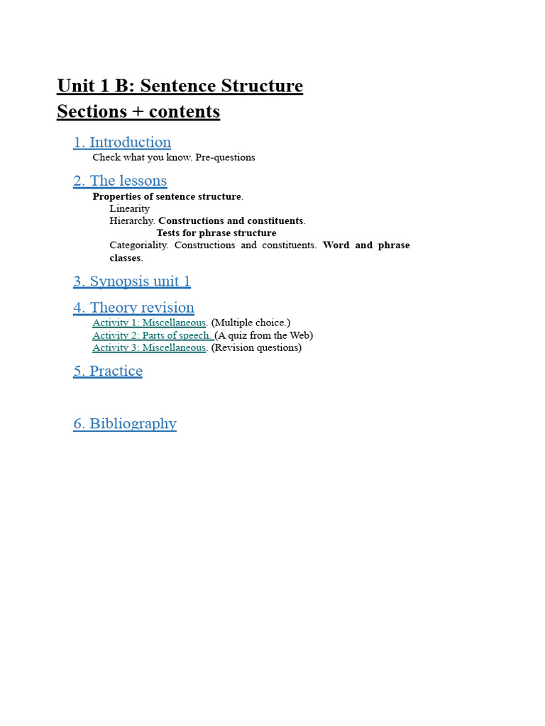 05. Grammar - Unit 1B | PDF | Phrase | Part Of Speech