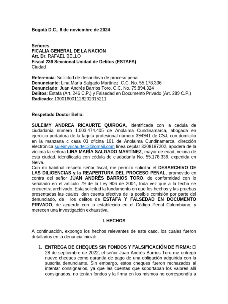 SOLICITUD DE RECONSIDERACI N DE ARCHIVO DEL CASO LINA MARIA SALGADO 8