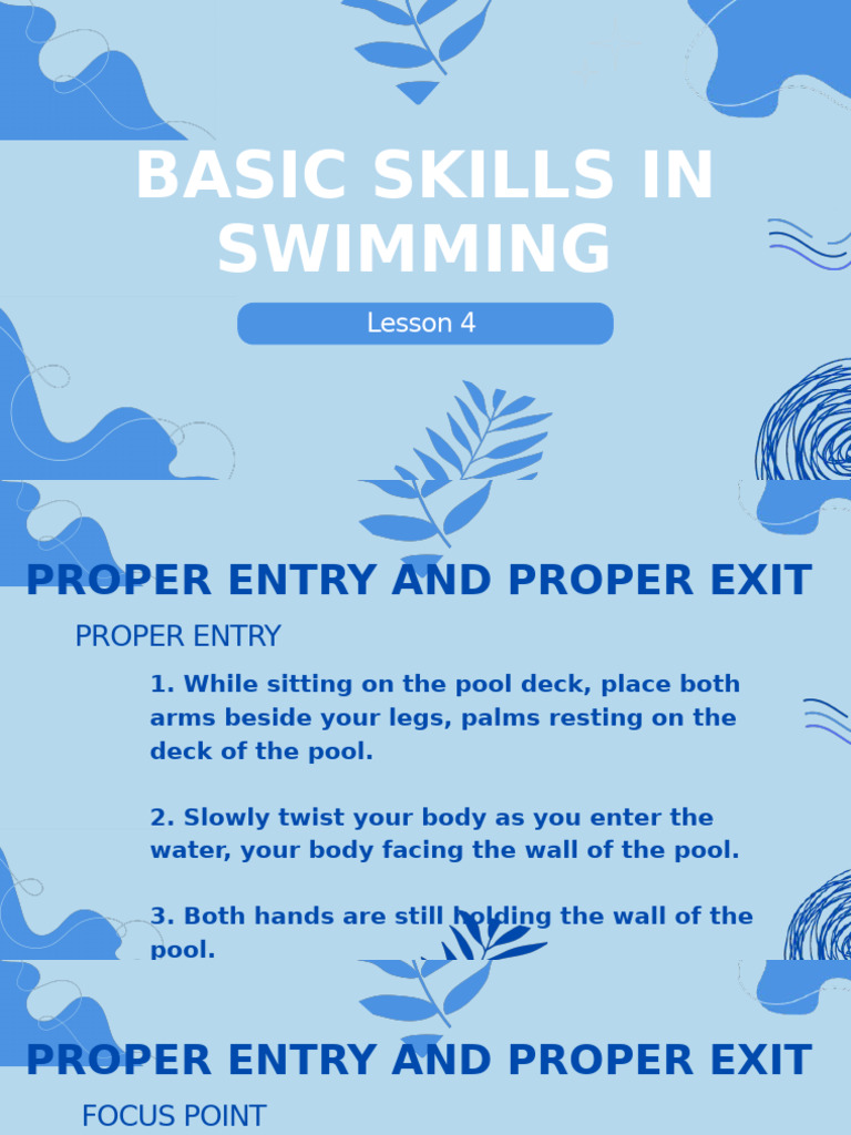 Essential Swimming Skills Guide | PDF | Breathing | Arm