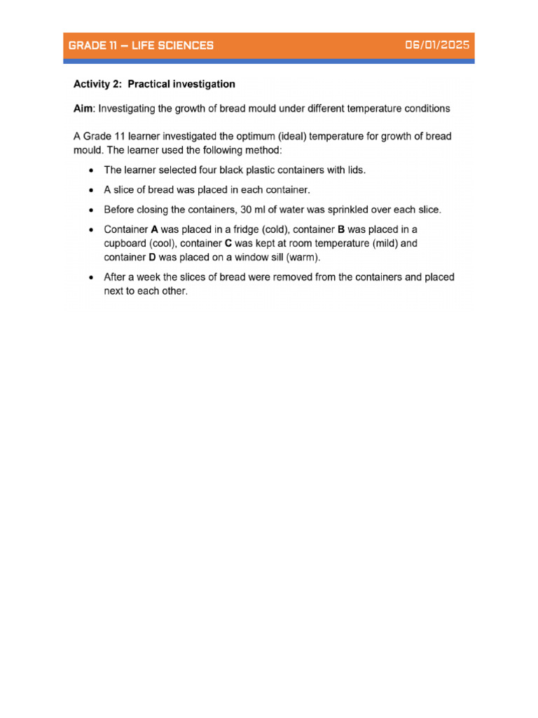 Biodiversity in Micro-Oraganisms - Grade 11 | PDF