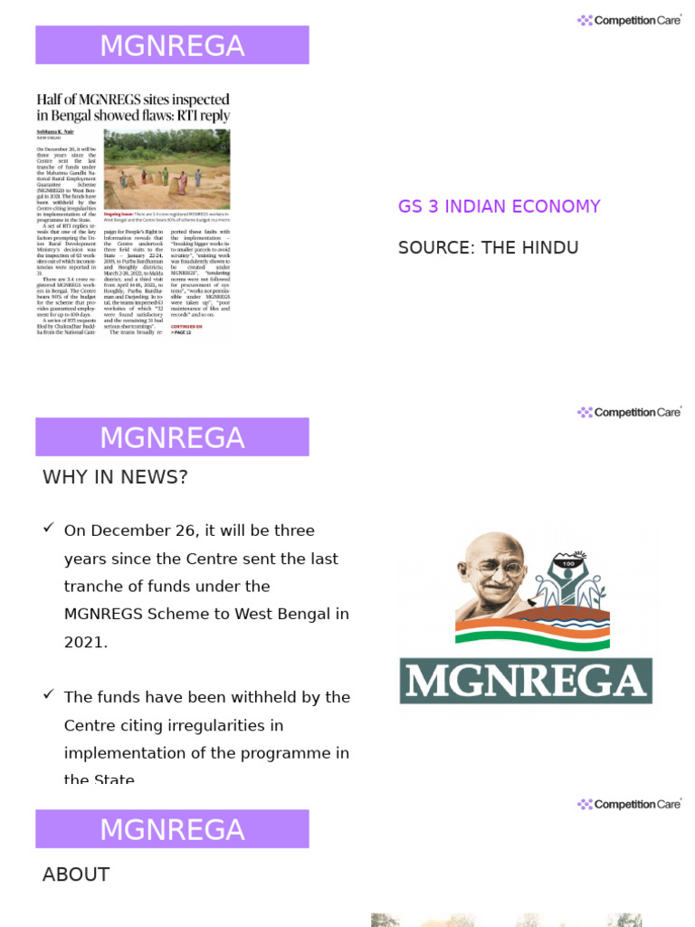 MGNREGA: Challenges & Achievements | PDF | Economies | Labor