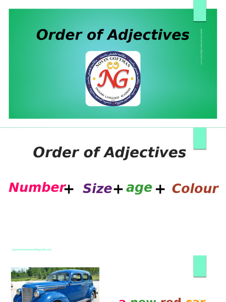 Order of Adjectives Explained | PDF