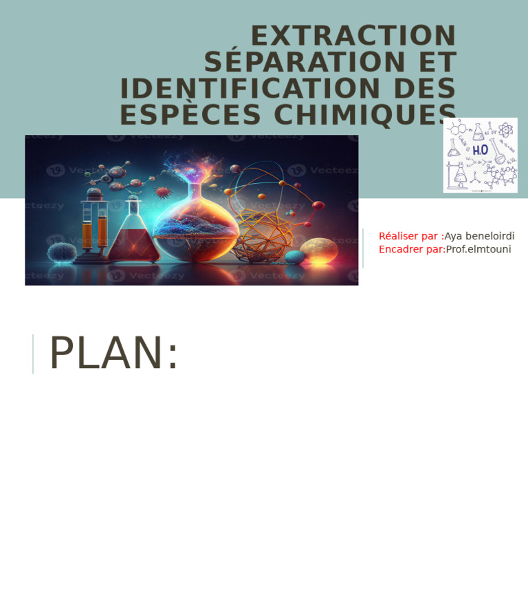 Extraction Séparation Et Identification Des Espèces Chimiques | PDF