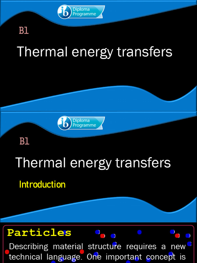 B-1. Thermal Energy Transfers - Class | PDF | Gases | Heat