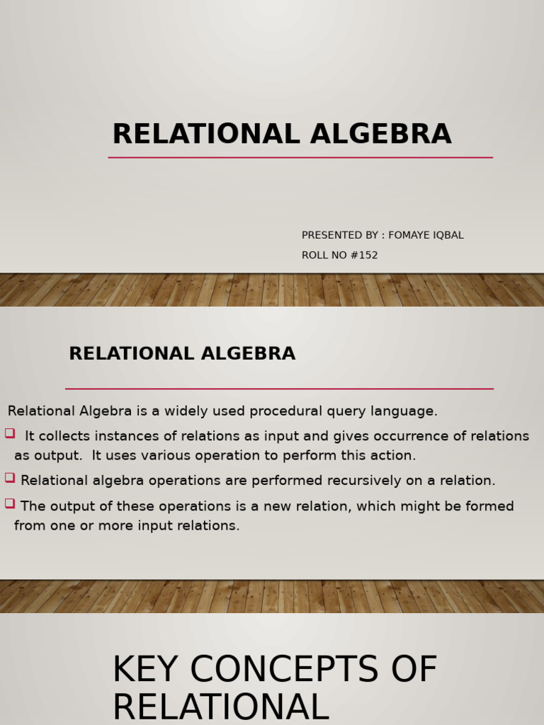 Relational Algebra Versioin | PDF