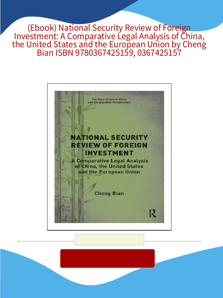 Where can buy (Ebook) National Security Review of Foreign Investment: A ... Where can buy (Ebook) National Security Review of Foreign Investment: A ...