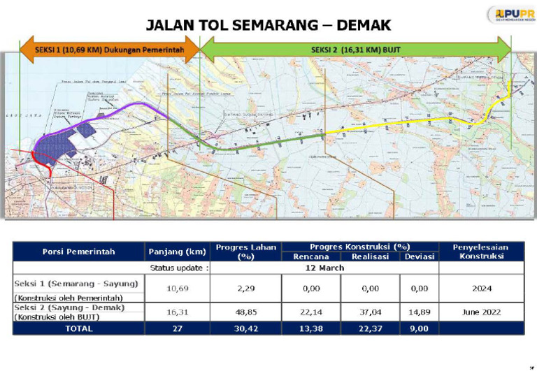 Peta Trase Tol Semarang-Demak | PDF