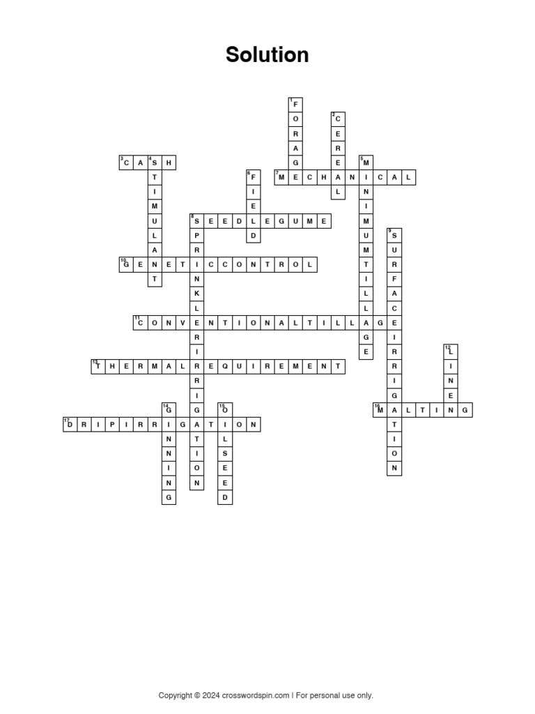 Field Production Crossword Puzzle-Part-2 | PDF