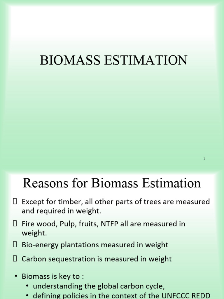 Biomass Estimation 29062021 | PDF | Trees | Sampling (Statistics)