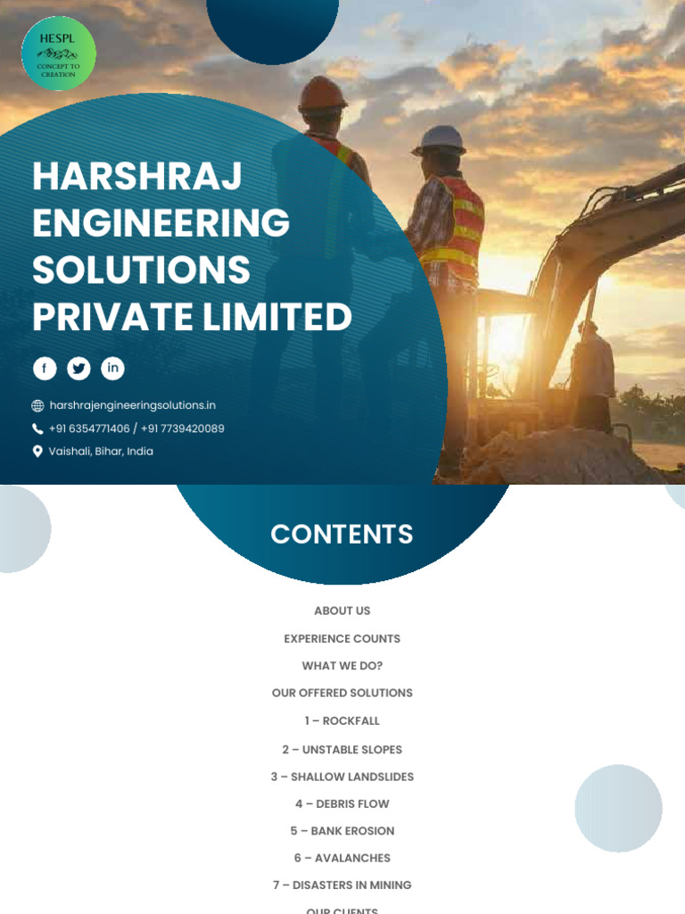 HARSHRAJ ENGINEERING SOLUTIONS - V2 | PDF | Landslide | Erosion
