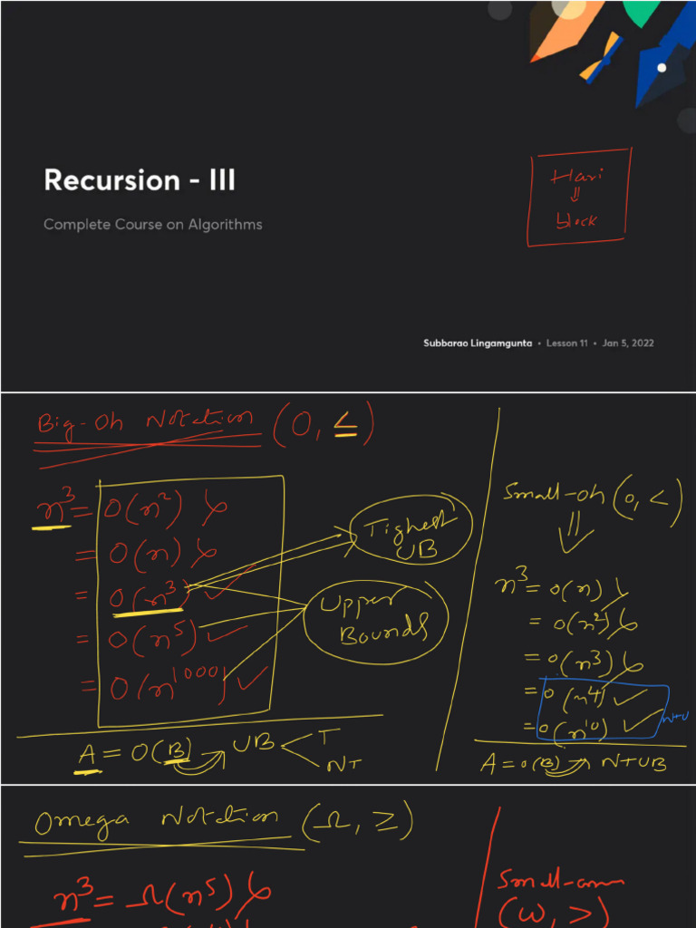 Recursion III With Annolec 11 | PDF