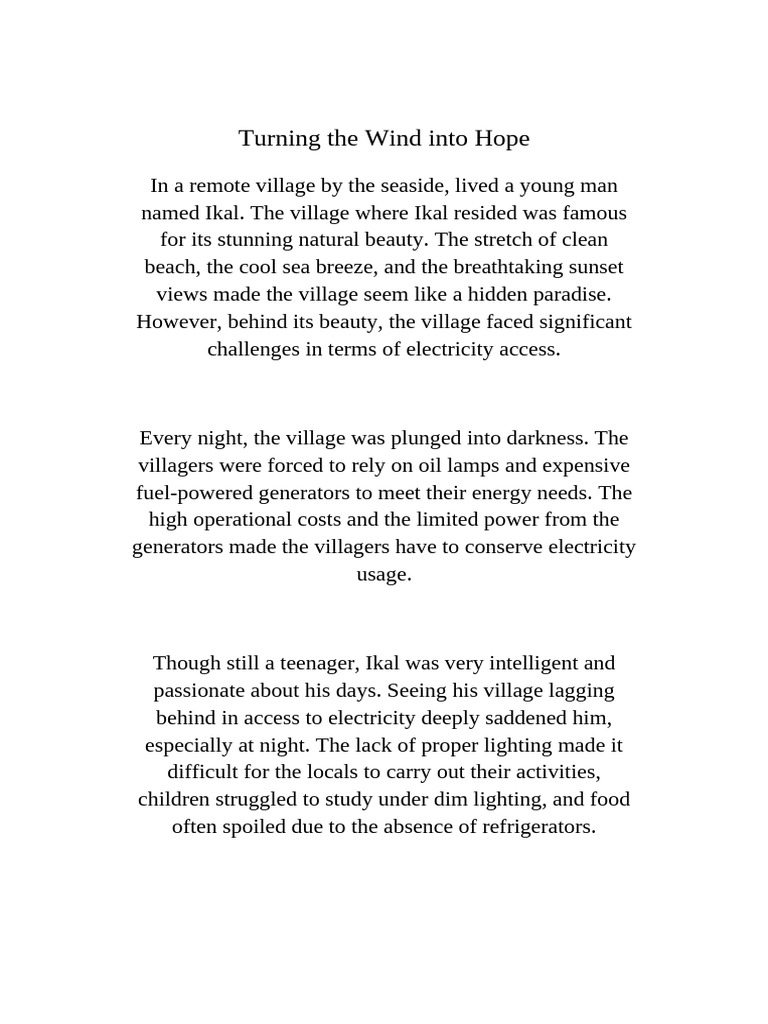 Chaesa Salsabilla-Turning The Wind Into Hope | PDF | Wound