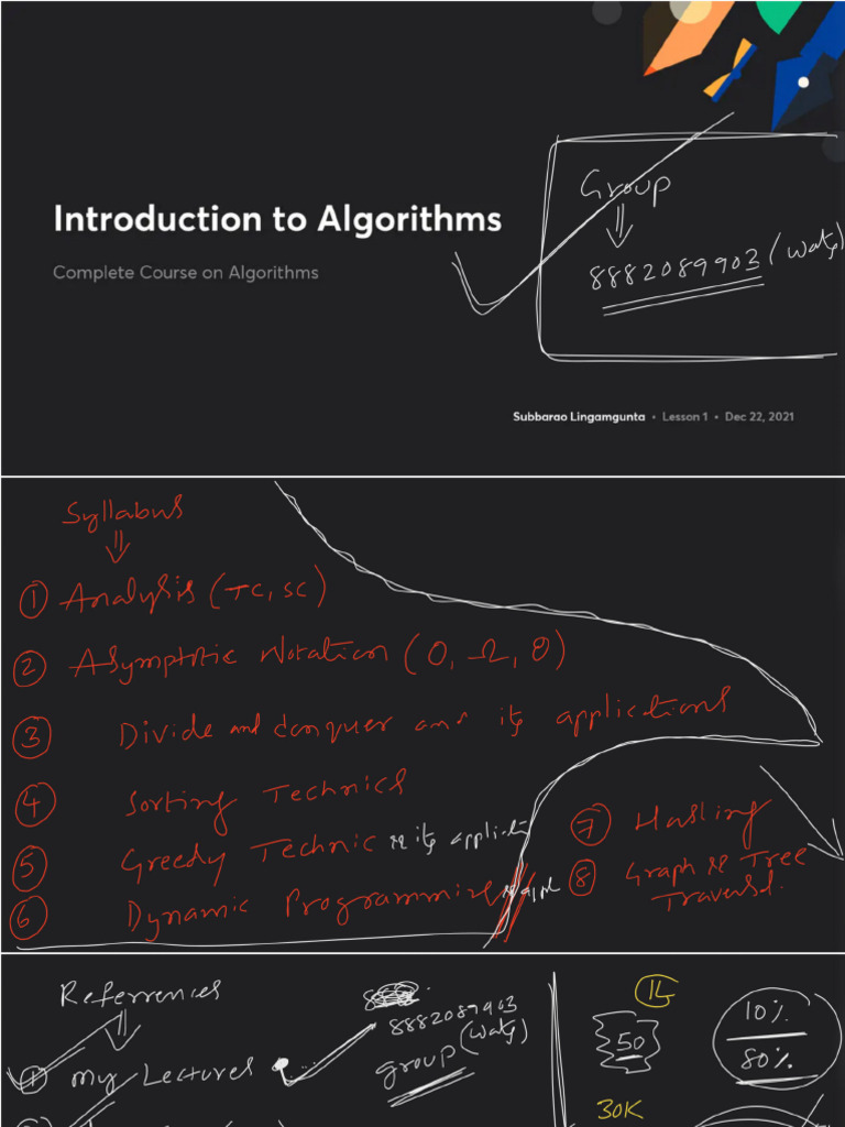 Introduction To Algorithms With Anno Lec 1 | PDF
