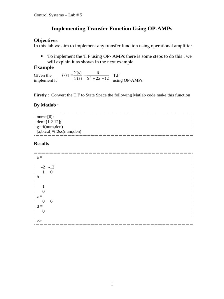 5-_NEW----Implementing_Transfer_Function_Using_OP | PDF