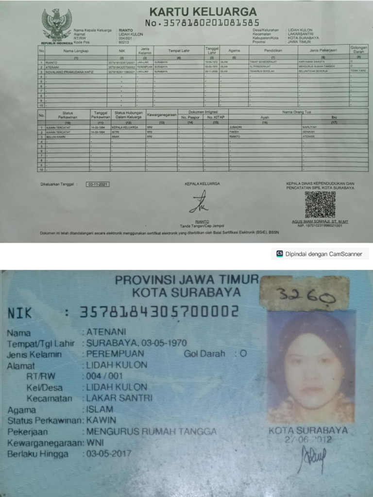 KK KTP Akta Atenani | PDF