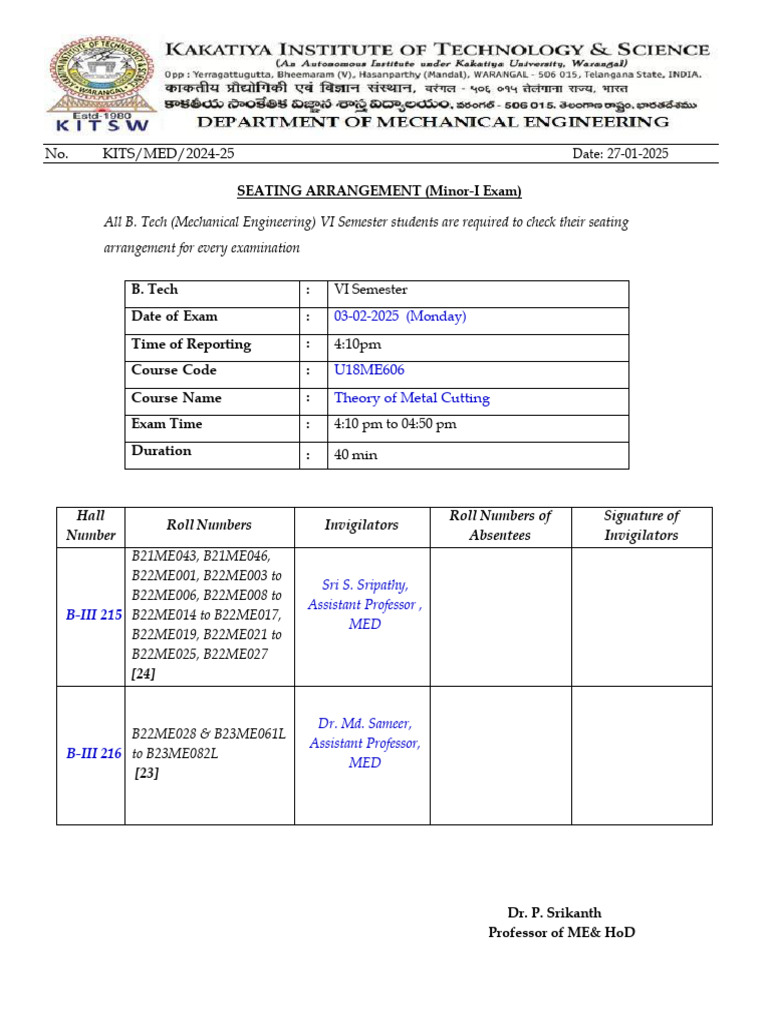 6ME TMC Minor-1 03-02-25 | PDF