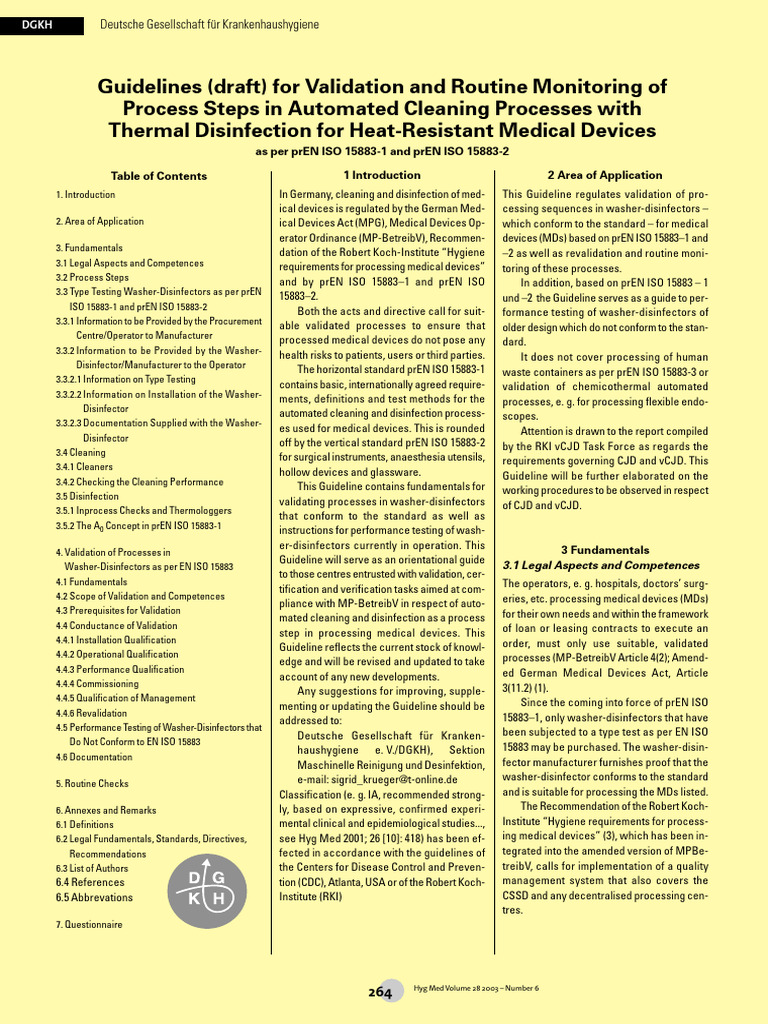 Thermische Desinfektion Gelb English | PDF | Verification And ...