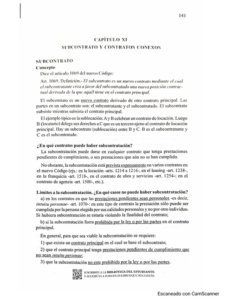 Subcontratos y Contratos Conexos | PDF