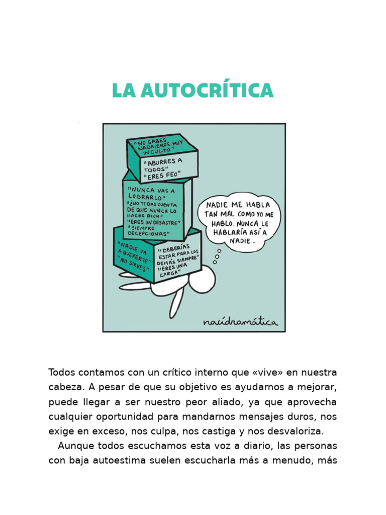 La Autocritica | PDF | Autoestima | Ansiedad