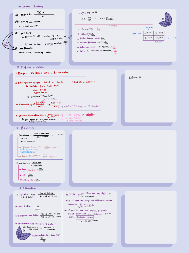 Statistical Measures and Definitions | PDF