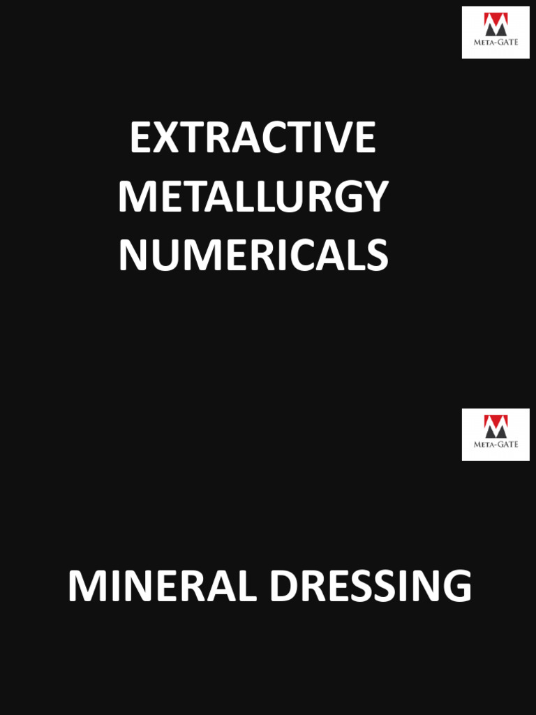 Extractive Metallurgy Numericals-1 | PDF