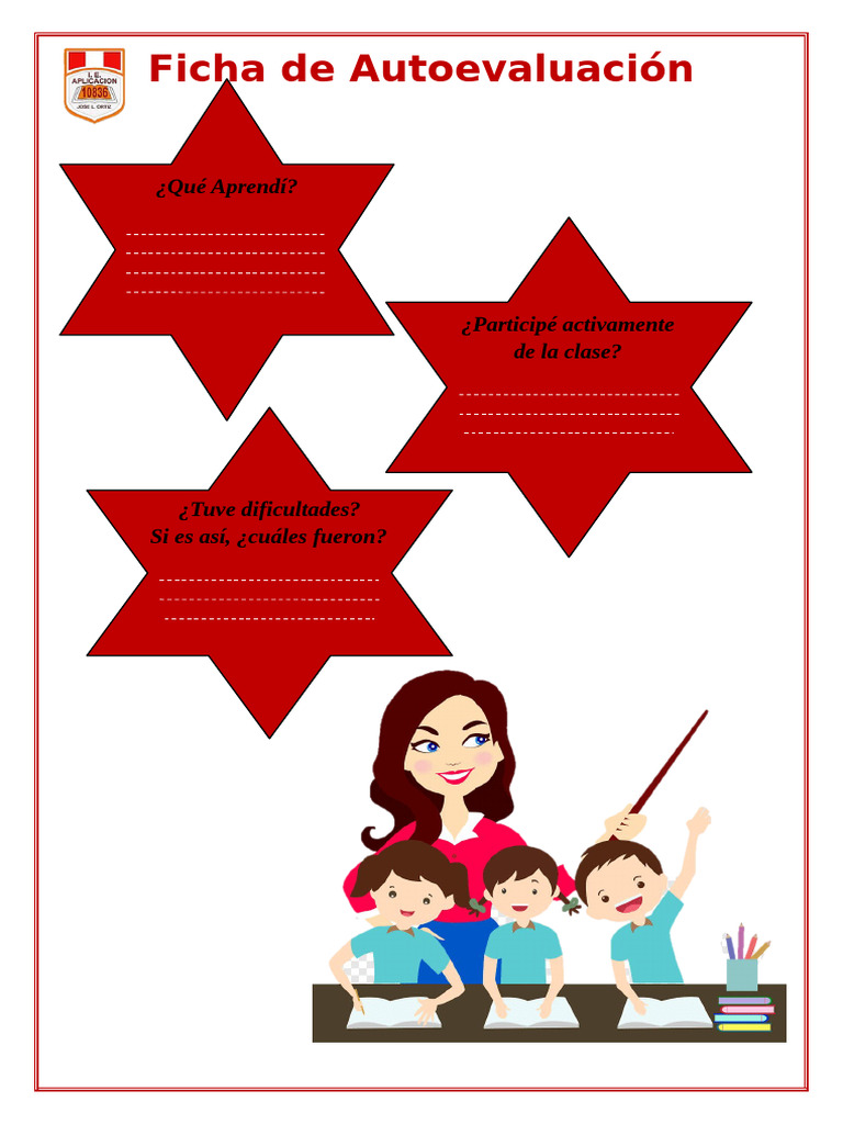 Plantilla Ficha de Autoevaluacion | PDF