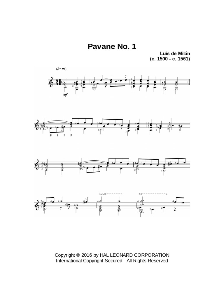 Luis Milan-Pavane 1 | PDF