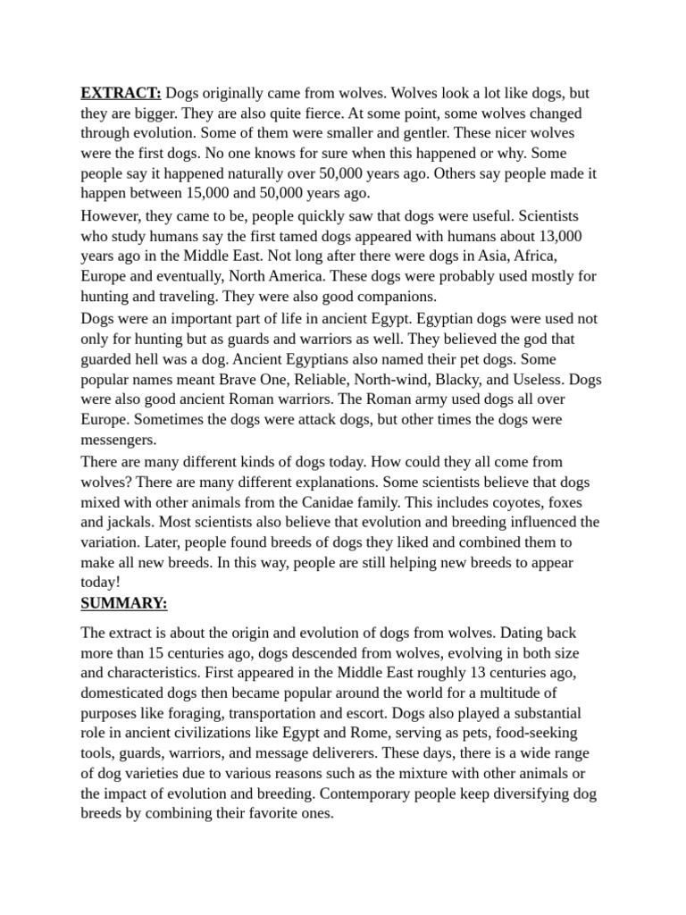 Evolution of Dogs from Wolves | PDF | Dogs | Animals And Humans
