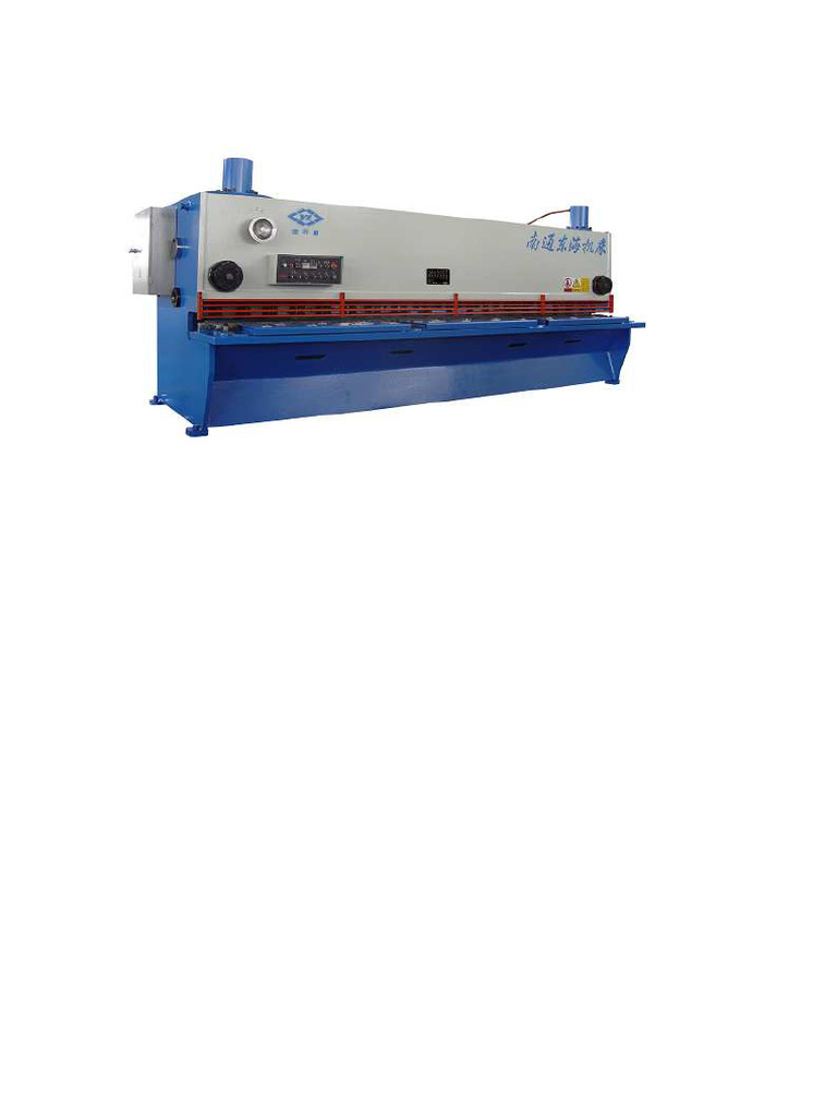 Hydraulic Shearing Machine Model | PDF | Sheet Metal | Industrial Processes