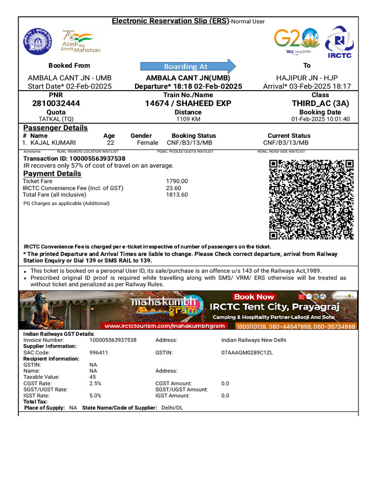 IRCTC Next Generation ETicketing System (3) | PDF | Identity Document