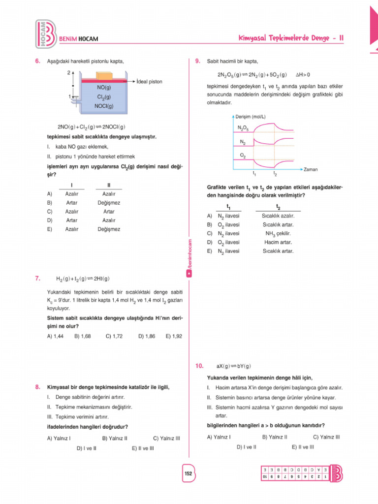 (Ayrılmış) @tgdenemeleriv2 2025 BENİM HOCAM AYT KİMYA VDK - 152 | PDF