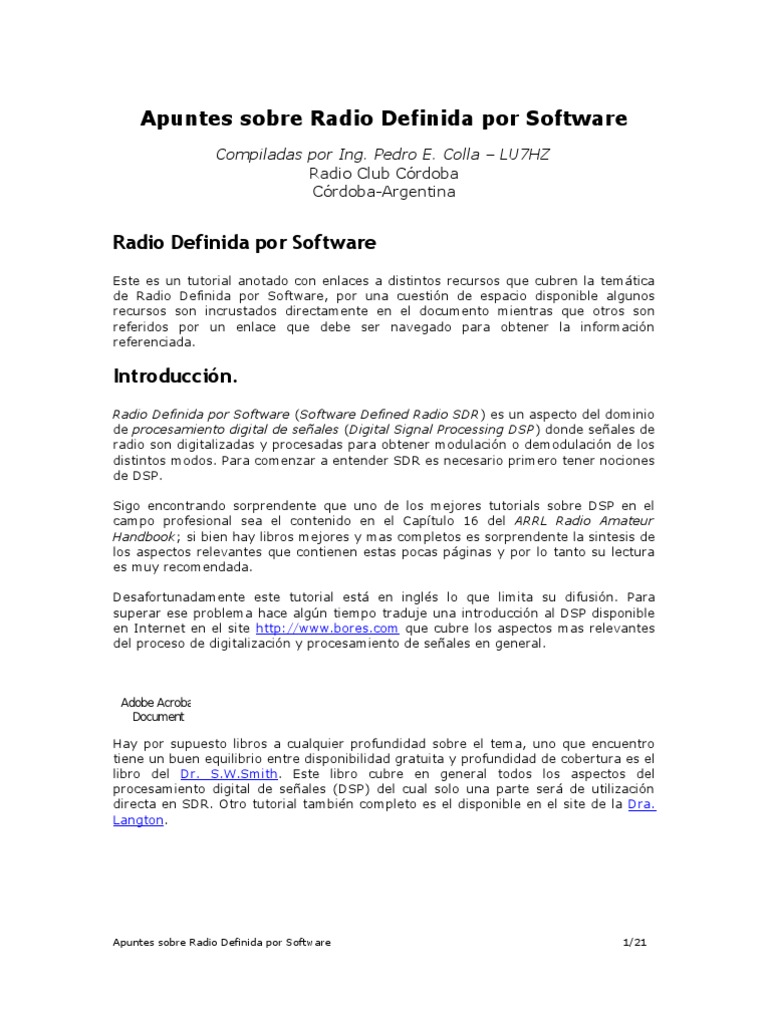 Una introducción completa a la Radio Definida por Software (SDR) para ...