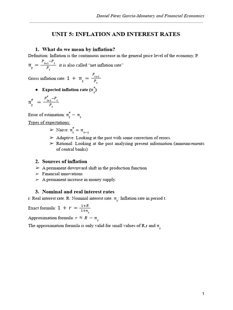 Inflation and Interest Rates Explained | PDF