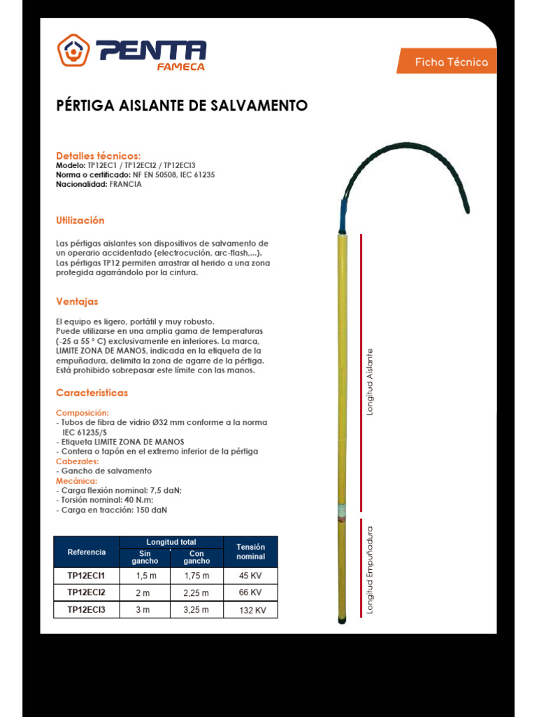 Pértiga Aislante de Salvamento | PDF
