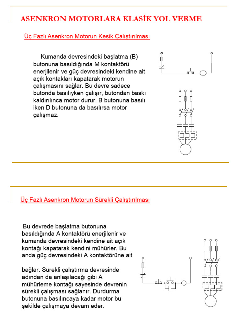 Asenkron Motorlara Klasi̇k Yol Verme | PDF