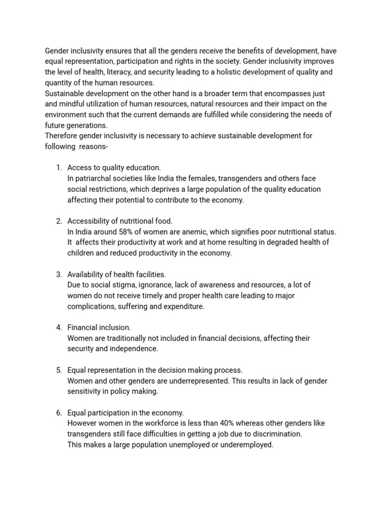 Gender Inclusivity | PDF