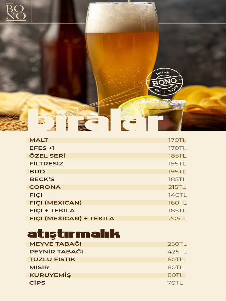 Bono Menu | PDF