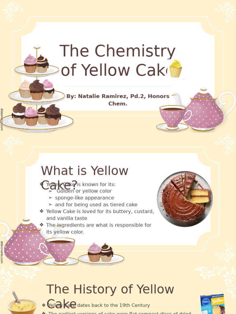 The Chemistry of Yellow Cake - NR | PDF | Cakes | Sodium Bicarbonate