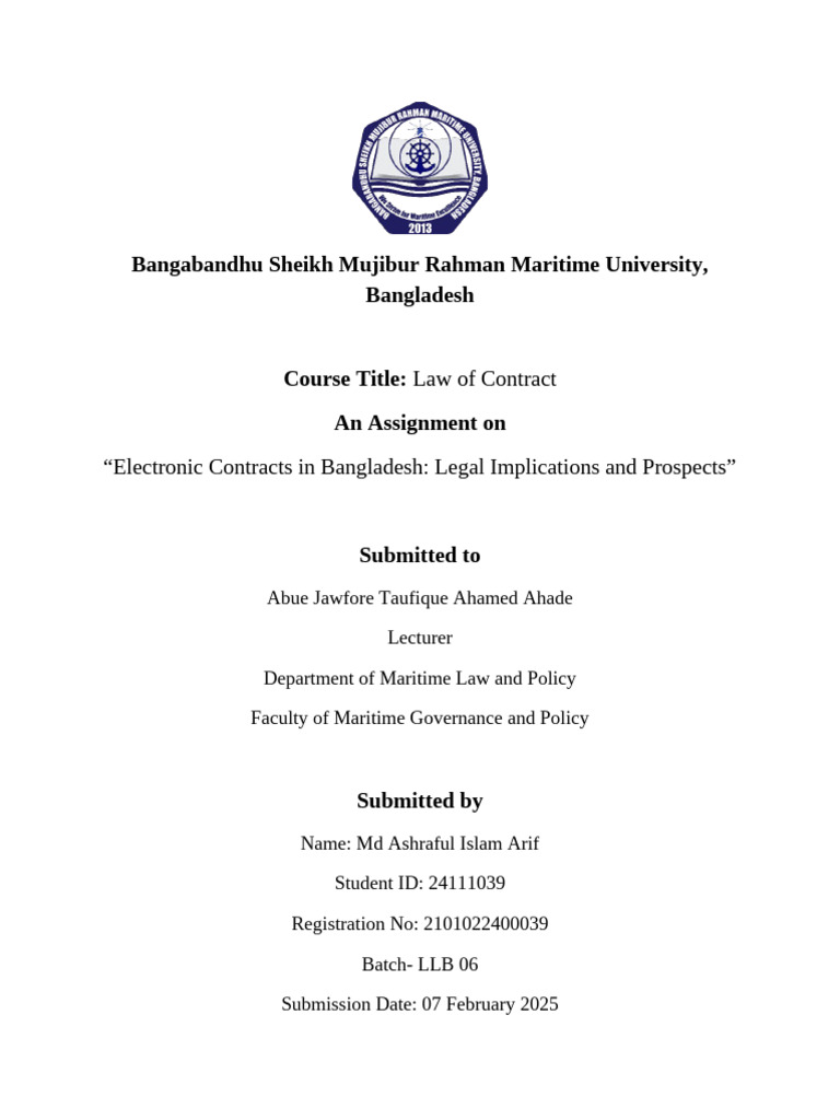 Arif 39 Contract Assignment | PDF | Fraud | Computer Security