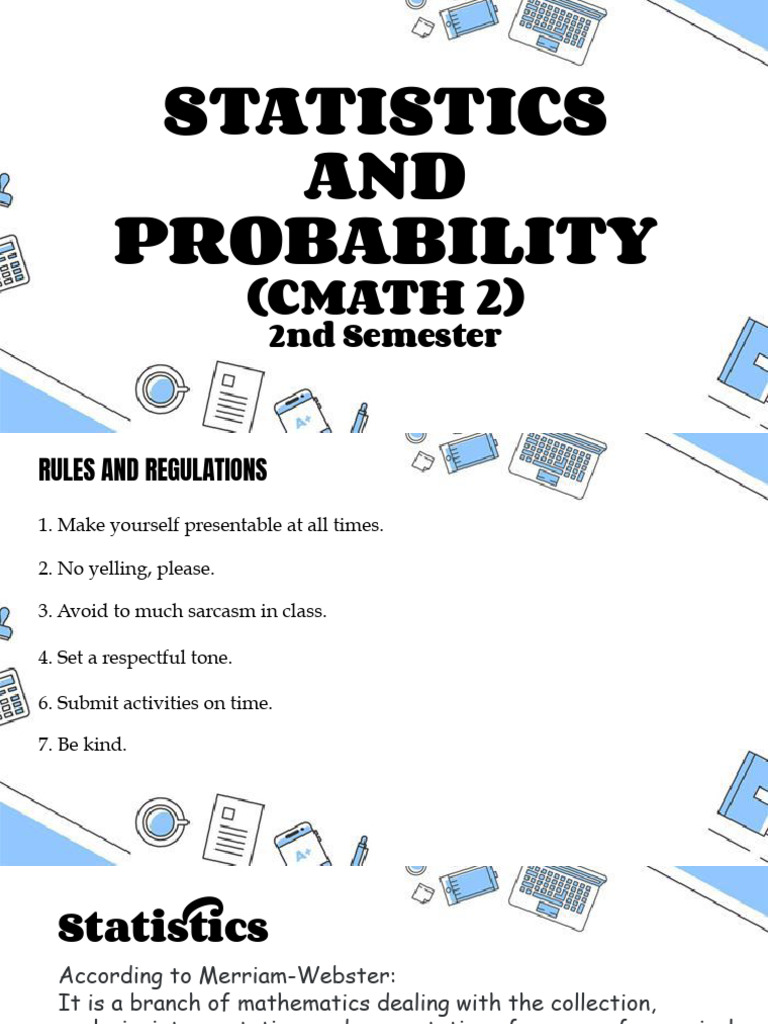 Statistics and Probability Course Guide | PDF | Probability ...